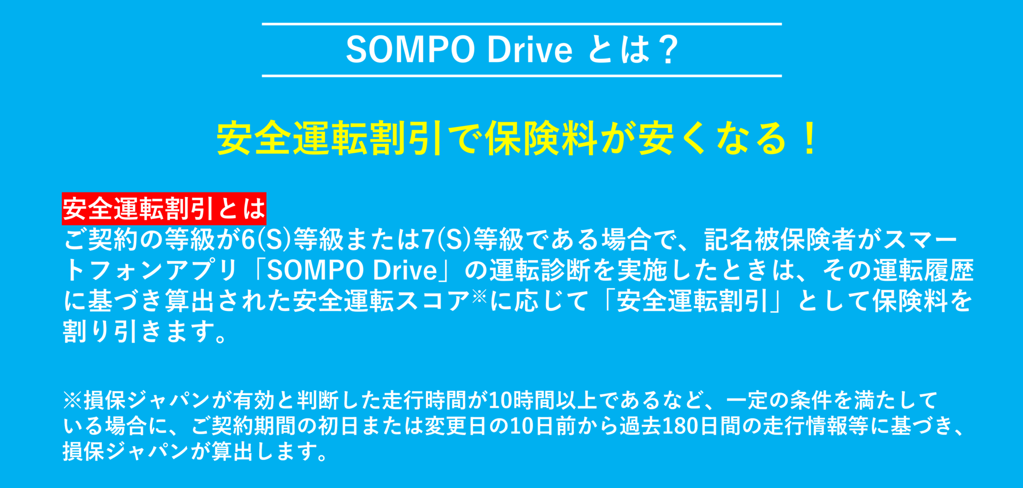 安全運転スコアで最大20％OFF！ – 損保ジャパン自動車保険お見積りご案内サイト